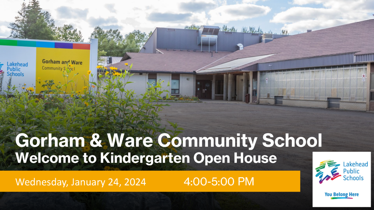 Jan. 24th Kindergarten Open House - Gorham & Ware Community School